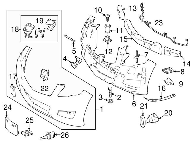 Genuine Mercedes 2518850814 Bumper Cover Bracket; Front Right ...
