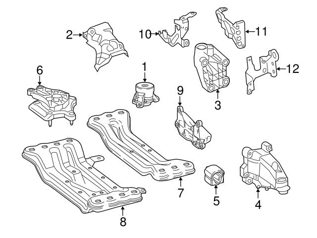 Genuine Mercedes 253240090028 Engine Mount Support; Right - Mercedes ...