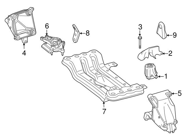Genuine Mercedes 2532402400 Engine Mount Support; Left - Mercedes ...