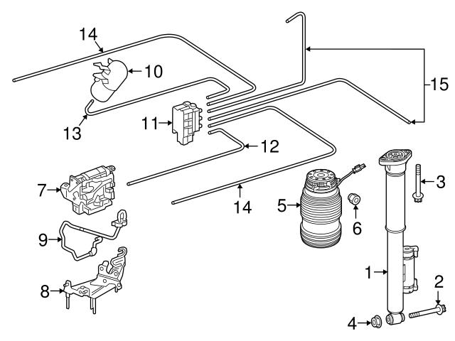 Genuine Mercedes 2533204500 Shock Absorber; Rear - Mercedes