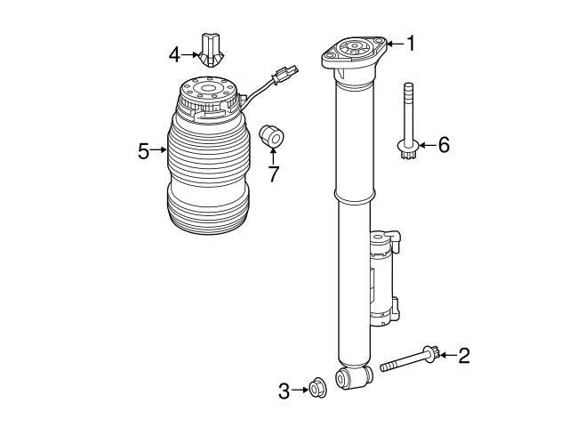 Genuine Mercedes 2533207600 Shock Absorber; Rear Left/Right - Mercedes ...
