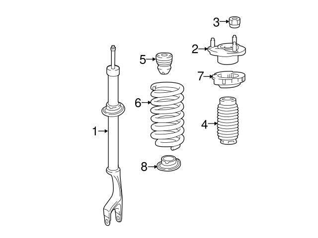 Genuine Mercedes 2533210404 Coil Spring; Front Left/Right - Mercedes