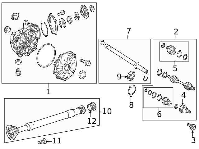 Genuine Mercedes 2534112500 Drive Shaft Seal - Mercedes