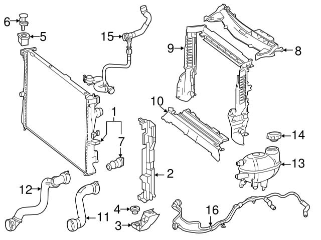Genuine Mercedes 2535011700 Radiator Coolant Hose; Right - Mercedes