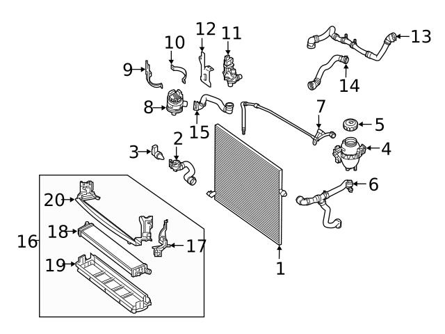 Genuine Mercedes 2535012320 Water Pump Bracket; Front - Mercedes