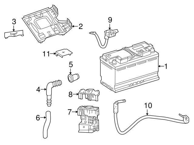 Genuine Mercedes 2535401201 Positive Battery Junction Block Cable ...