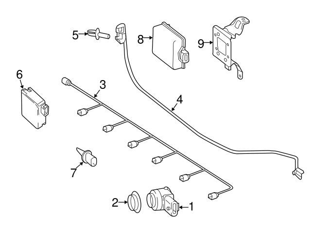 Genuine Mercedes 2535402700 Parking Aid System Wiring Harness; Front ...