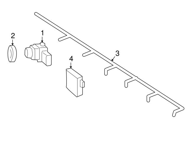 Genuine Mercedes 2535402800 Parking Aid System Wiring Harness; Front ...