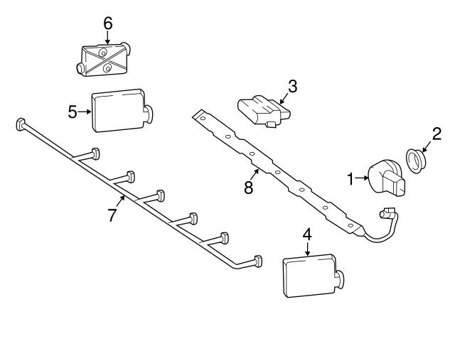 Genuine Mercedes 253540470364 Parking Aid System Wiring Harness; Rear ...