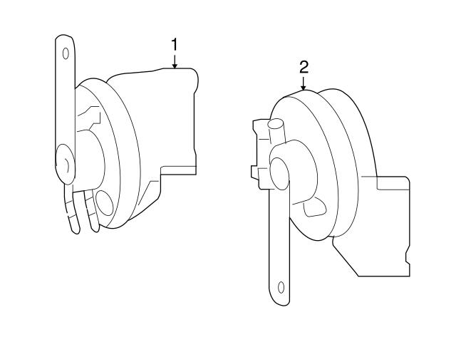 Genuine Mercedes 2535422100 Horn; Right - Mercedes