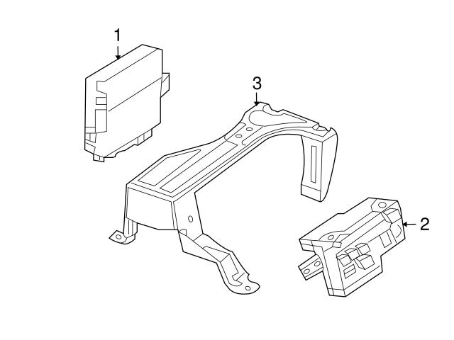 Genuine Mercedes 2535450540 Body Control Module Bracket - Mercedes
