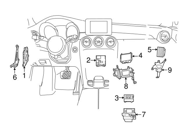 Genuine Mercedes 2535451400 Mobile Phone Control Module Bracket - Mercedes
