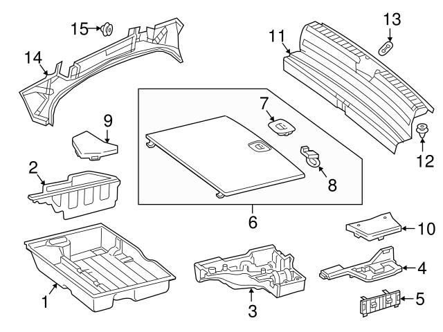 Genuine Mercedes 2536801401 Trunk Floor Access Cover; Left - Mercedes
