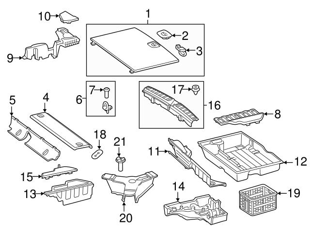 Genuine Mercedes 2536843400 Trunk Trim Panel; Rear Left - Mercedes ...