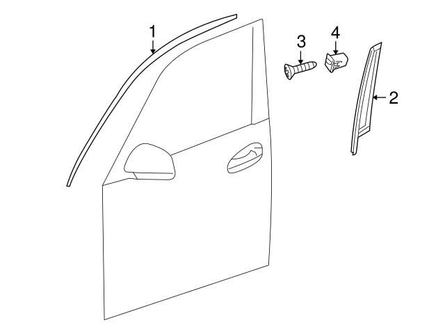 Genuine Mercedes 2536901100 Door Applique; Front Left - Mercedes