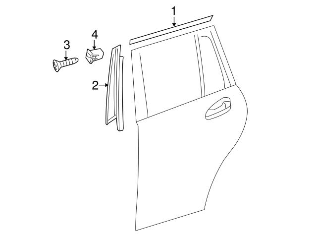 Genuine Mercedes 2536901300 Door Applique; Rear Left - Mercedes