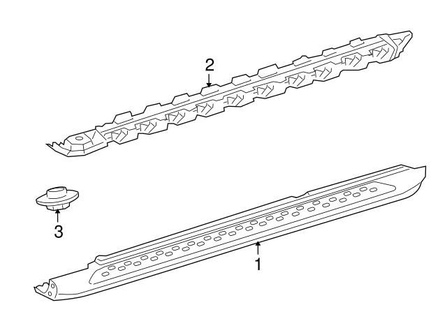 Genuine Mercedes 2536980127 Rocker Panel Molding Reinforcement; Left ...
