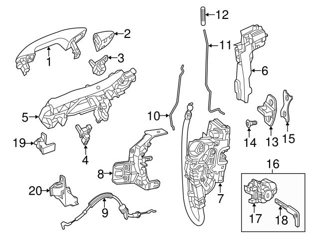 Genuine Mercedes 2537230414 Door Latch Bracket; Right - Mercedes