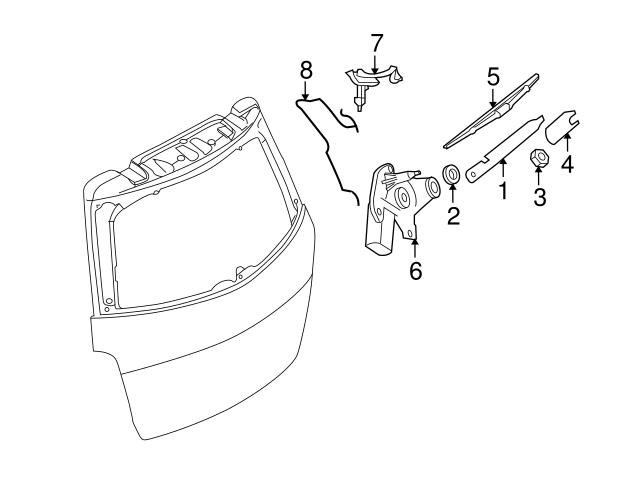 Genuine Mercedes 2538600392 Liftgate Washer Hose; Rear - Mercedes
