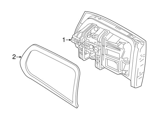 Genuine Mercedes 253906260164 Tail Light Assembly; Rear Right Inner ...