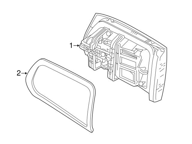 Genuine Mercedes 253906290064 Tail Light Assembly; Rear Left Inner ...