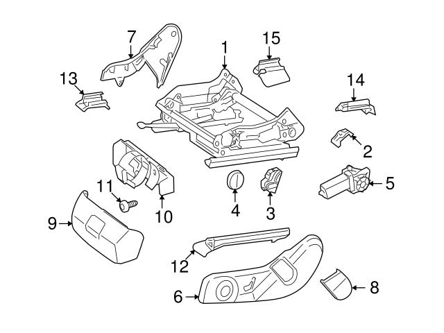 Genuine Mercedes 25391903009051 Seat Track Cover; Left Rear, Left Outer ...