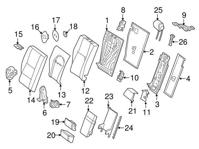 Genuine Mercedes 2539204700 Seat Hinge; Rear Inner - Mercedes