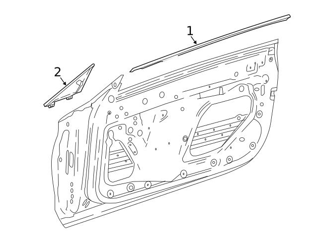 Genuine Mercedes 2577271500 Door Mirror Trim Ring; Front Left - Mercedes