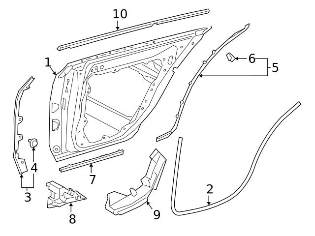 Genuine Mercedes 2577301001 Door Seal; Right - Mercedes