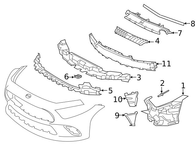 Genuine Mercedes 2578856002 Radiator Support Air Duct; Right Inner ...