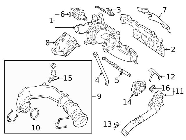 Genuine Mercedes 2600900300 Turbocharger Inlet Hose - Mercedes | 2600904600