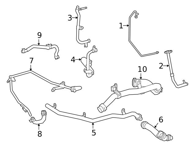 Genuine Mercedes 2602031400 Turbocharger Coolant Line - Mercedes