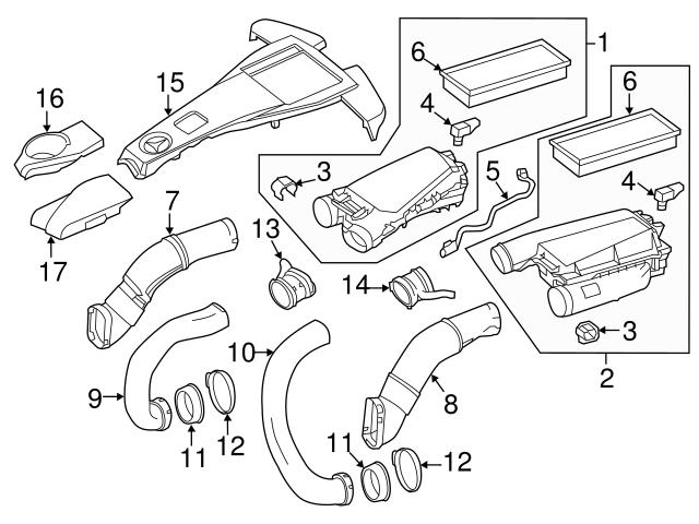 Genuine Mercedes 2661410160 Engine Air Intake Hose Seal; Left, Right ...