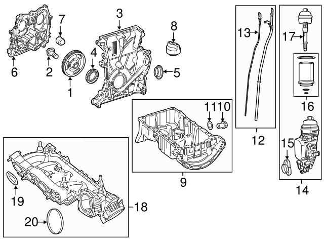 Genuine Mercedes 2700150400 Timing Cover - Mercedes