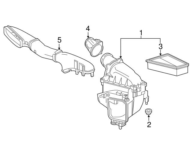 Genuine Mercedes 2700900601 Air Filter & Housing Assembly - Mercedes ...