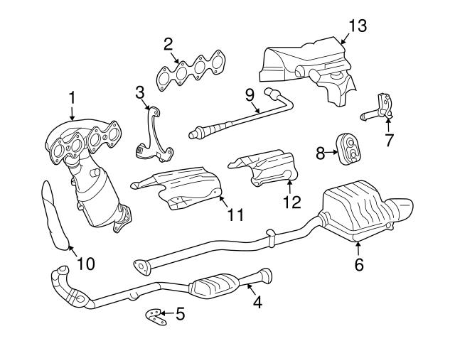 Genuine Mercedes 2711400040 Exhaust Manifold Heat Shield Bracket - Mercedes