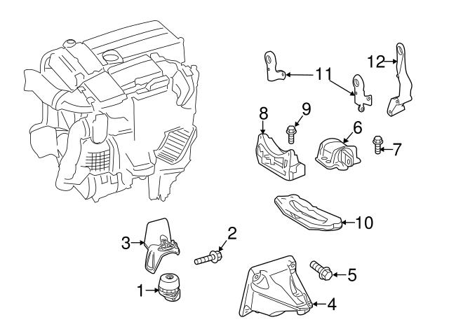 Genuine Mercedes 2712232304 Engine Mount Bracket; Right - Mercedes