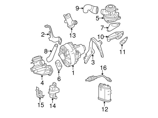 Genuine Mercedes 2720100240 Air Injection System Air Pump Adapter ...