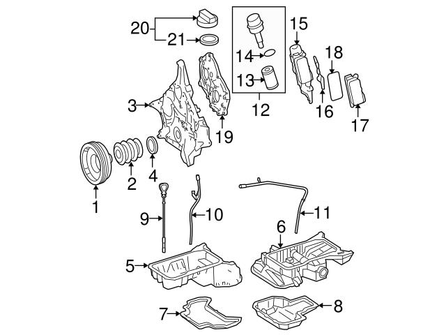Genuine Mercedes 2720141502 Oil Pan; Upper - Mercedes