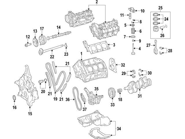 Genuine Mercedes 2720161620 Cylinder Head Gasket; Right - Mercedes ...