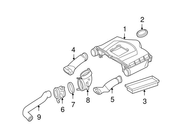 Genuine Mercedes 2720902382 Air Intake Hose; Left - Mercedes
