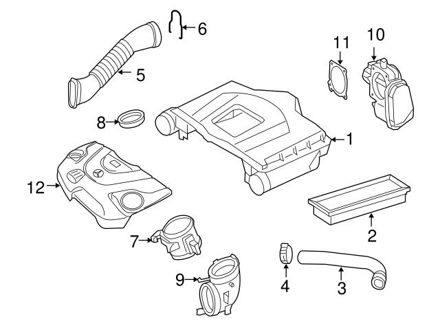 Genuine Mercedes 2720903482 Air Intake Hose; Right - Mercedes