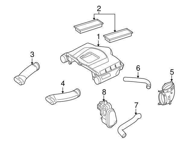 Genuine Mercedes 2720941982 Air Intake Hose; Left - Mercedes