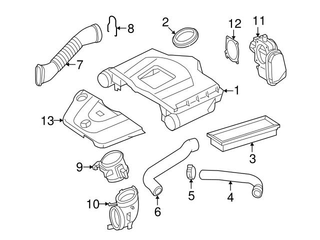 Genuine Mercedes 2721420312 Engine Air Duct Clamp; Left, Right - Mercedes