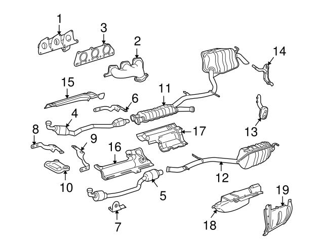 Genuine Mercedes 2721500073 Catalytic Converter Bracket; Right Outer ...