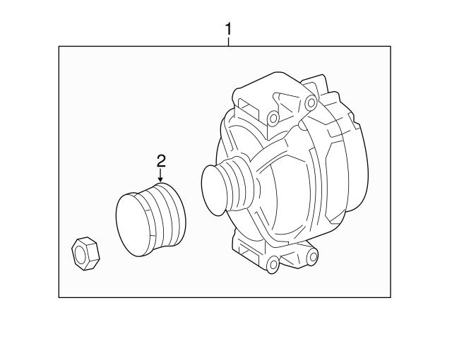 Genuine Mercedes 2721550215 Alternator Pulley - Mercedes