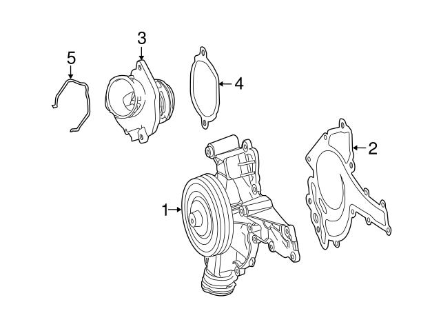 Genuine Mercedes 272200180180 Water Pump - Mercedes | 2722001801
