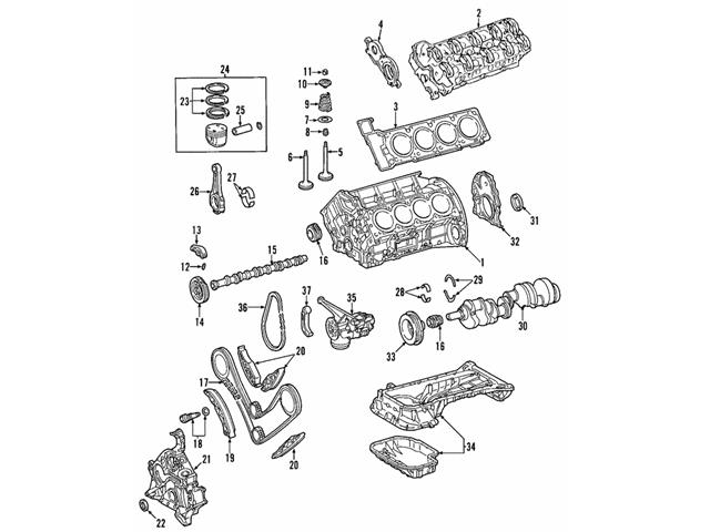 Genuine Mercedes 2730503801 Camshaft; Right - Mercedes