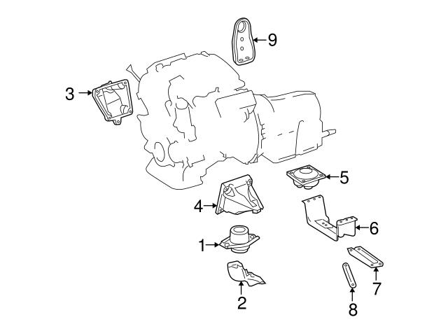 Genuine Mercedes 2732232204 Engine Mount Bracket; Left - Mercedes