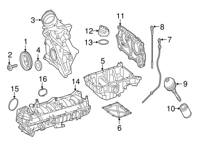 Genuine Mercedes 2740106000 Oil Pan; Upper - Mercedes